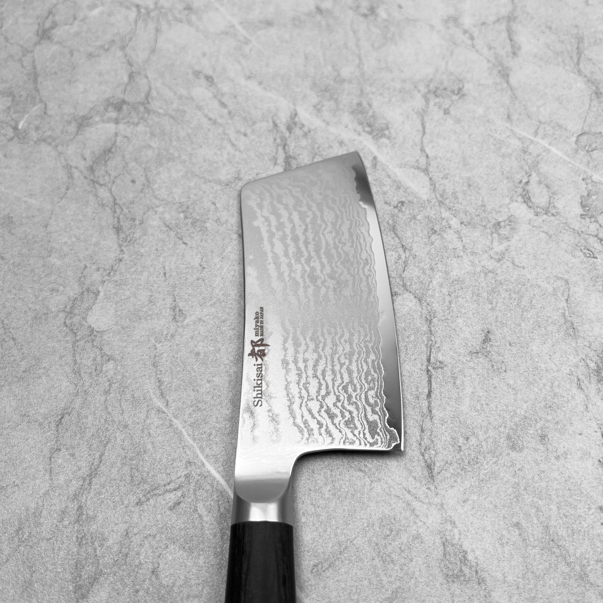 Shikisai Miyako Damascus Mini Chopper 120mm | Japanese Kitchen Knife ...